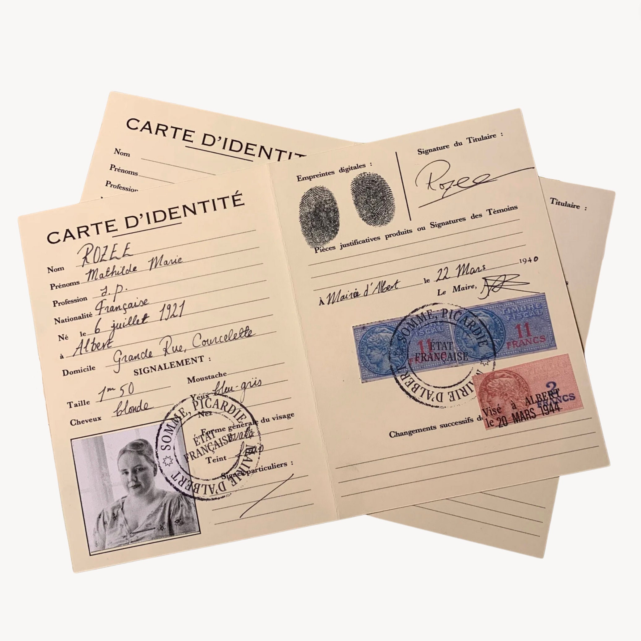 French Vichy Wwii Identity Cards