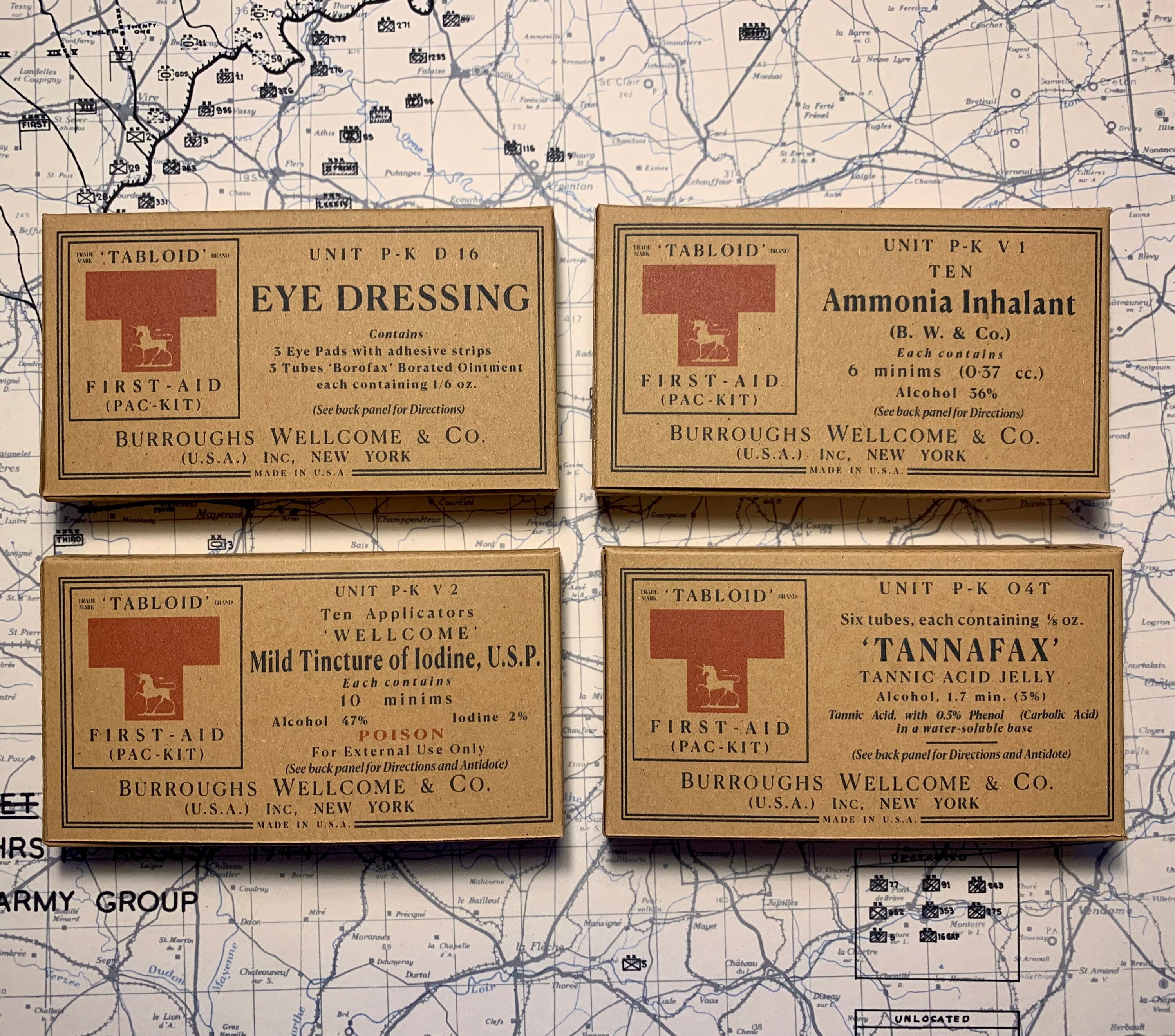 Set of 4 First Aid Boxes for US WW2 Medical Kit Vehicle First | Etsy