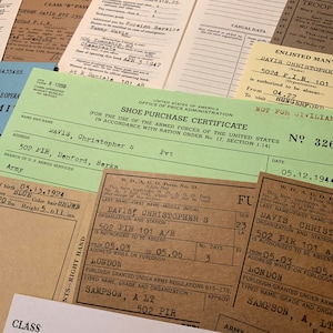 Customised Paperwork Set for US Army WW2 GI Reenactment Pocket Filler ...