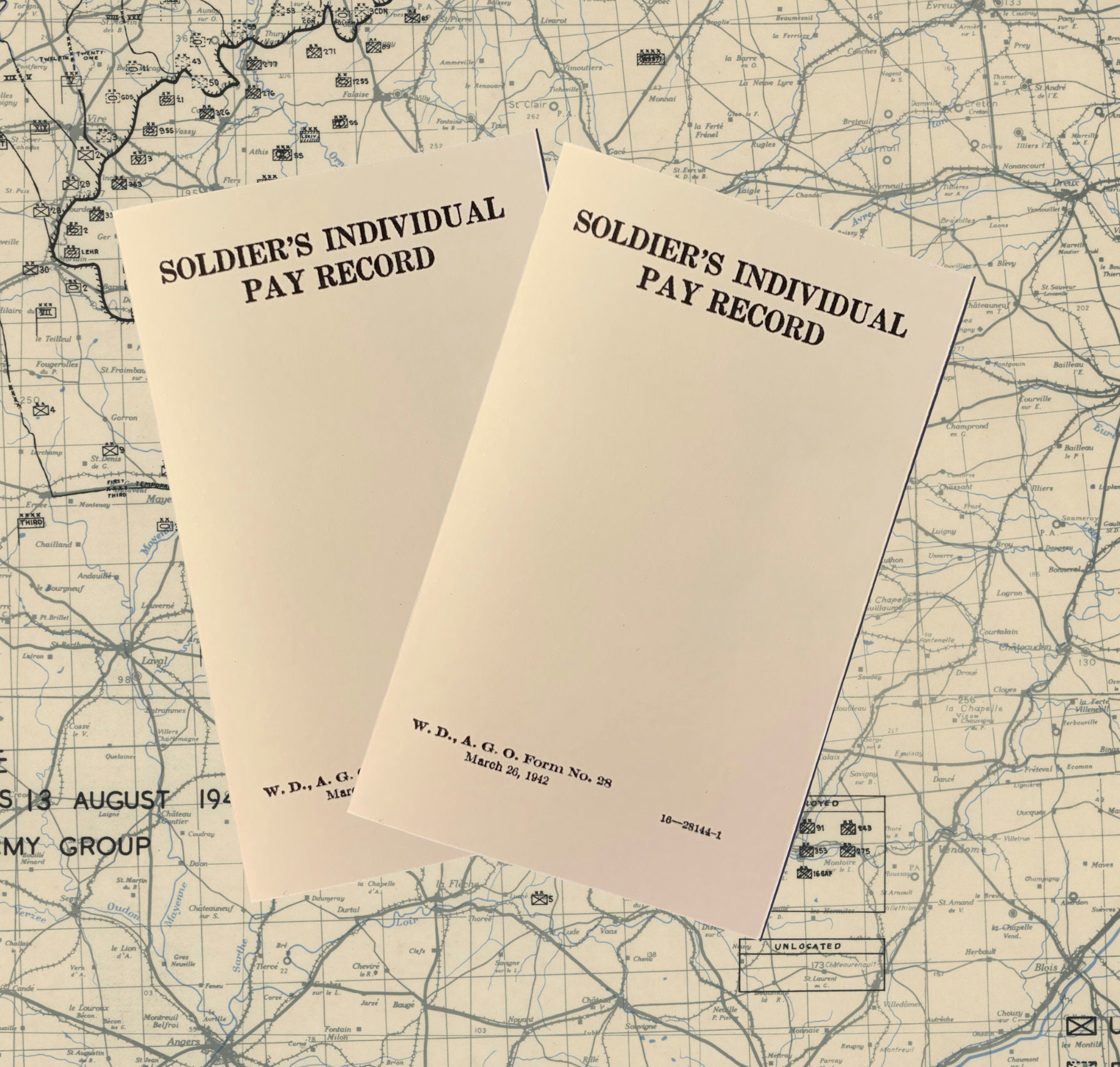 Pay Book for US Army WW2 GI Reenactment Pocket Filler - Etsy