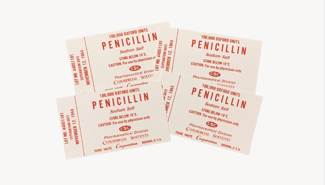 Penicillin Labels, for WW2 US Army Reenactment, US Medical Department ...