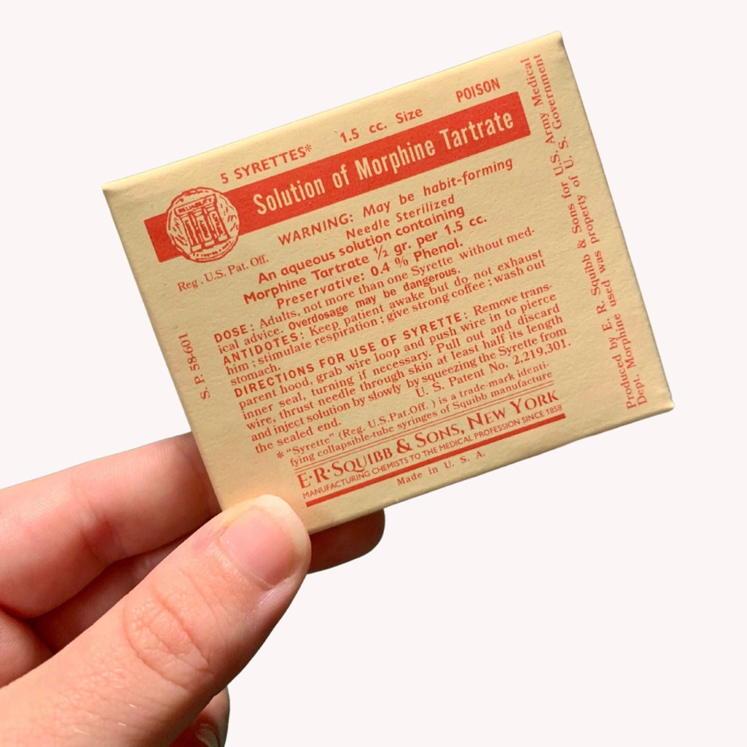 WW2 Syrette Medical Box US Army, Reproduction RAMC, Reproduction Film ...