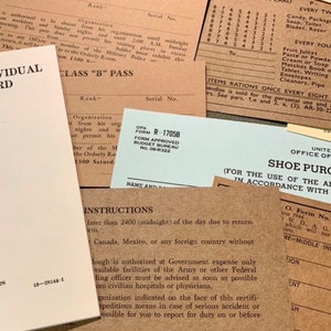 Paperwork Set for US Army WW2 GI Reenactment Pocket Filler, Film Prop ...