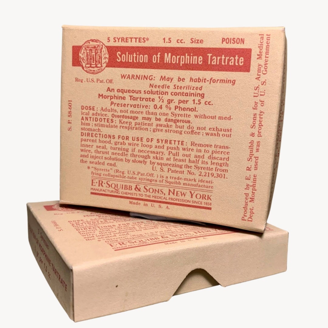 WW2 Syrette Medical Box US Army, Reproduction RAMC, Reproduction Film ...