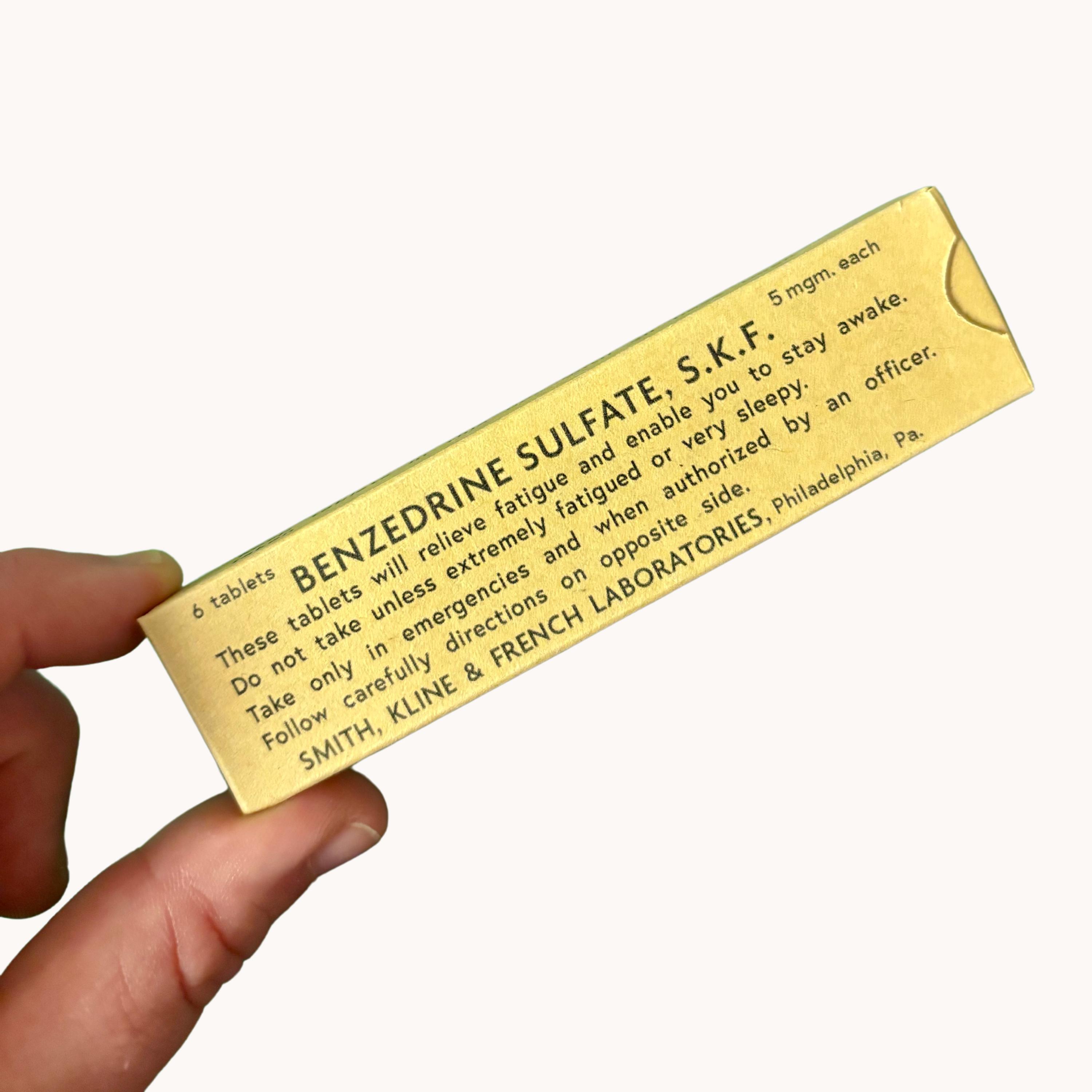 Benzedrine Sulfate Box, for WW2 US Medical Kit, Vehicle First Aid ...