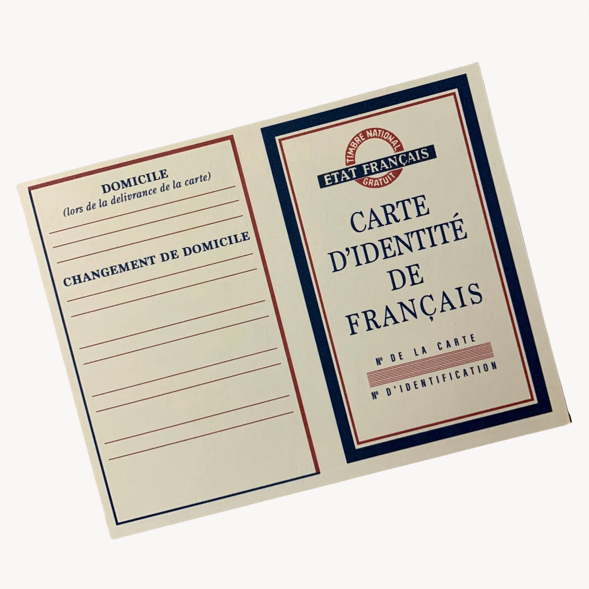 WW2 French Civilian I.D. Card French Resistance Reproduction - Etsy UK