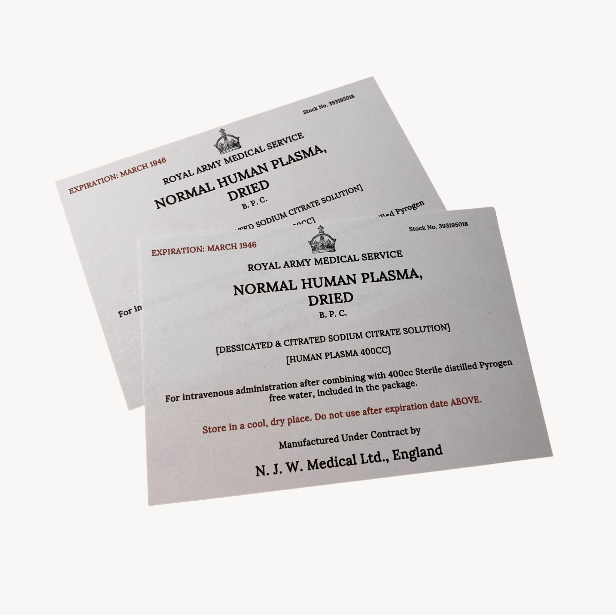 Plasma Labels Medical Labels for WW2 British RAMC Reenactment - Etsy ...