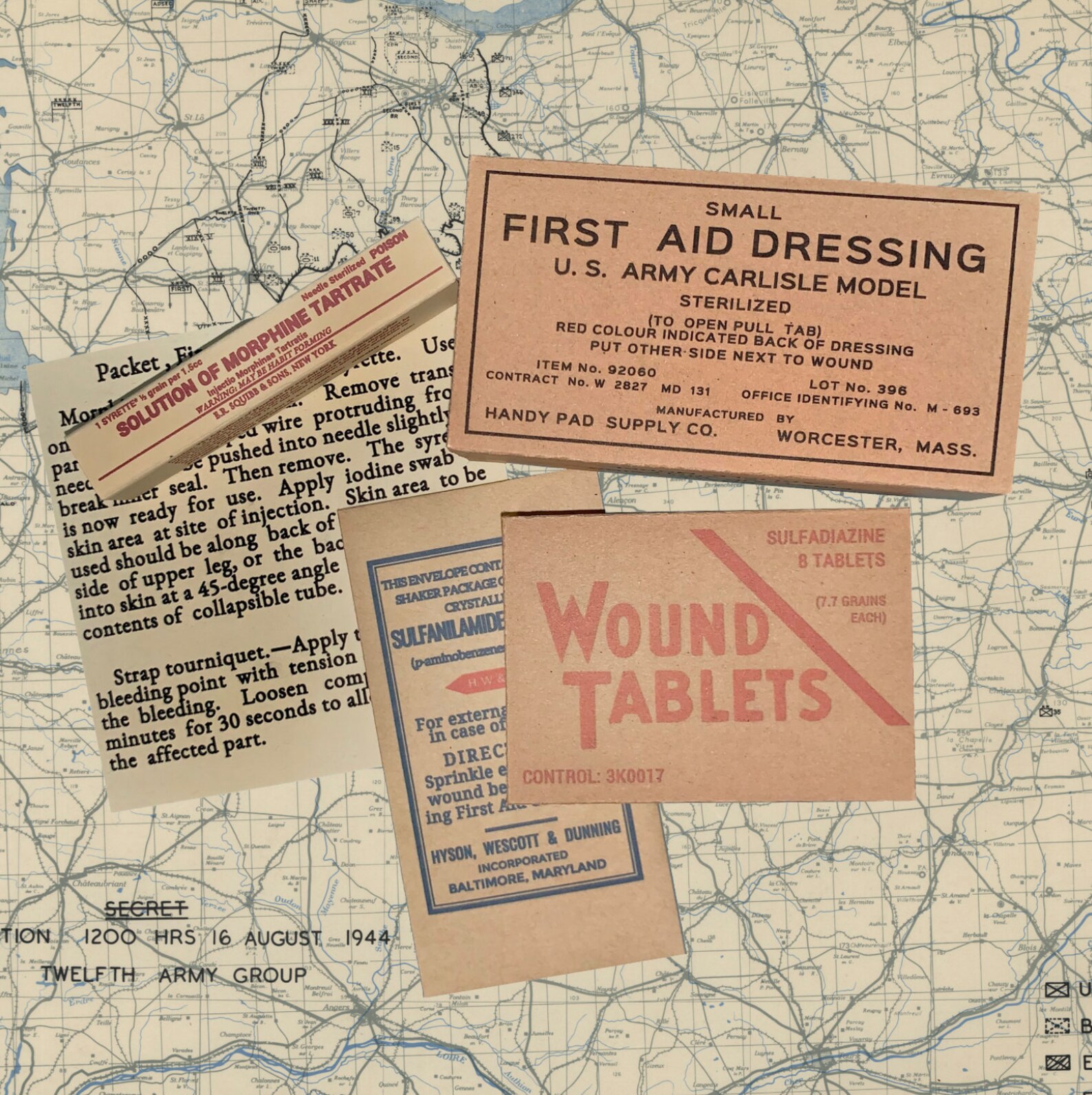 WW2 US Parachute Pack First Aid Kit Set for Airborne Medical - Etsy