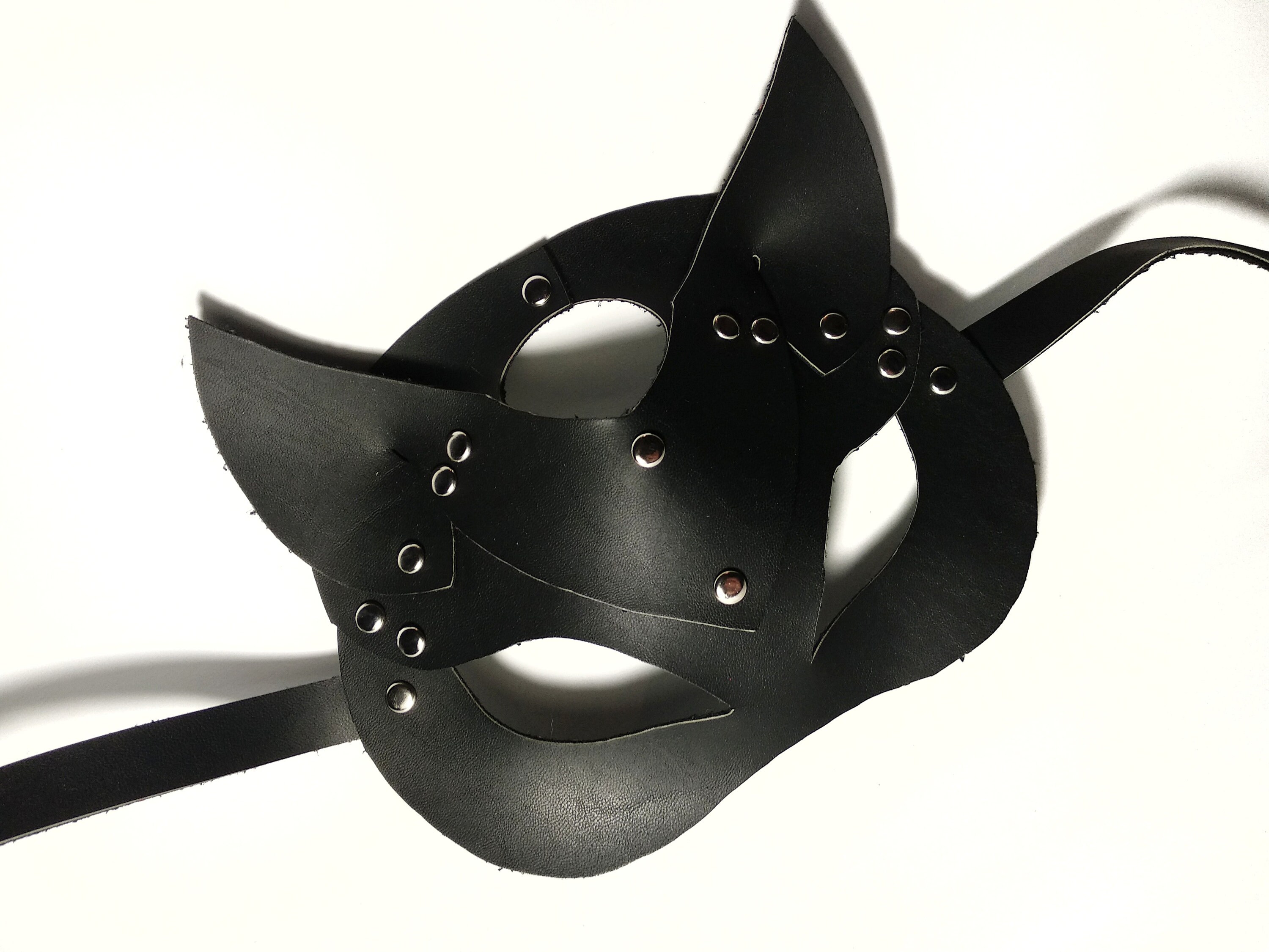 Sex Leather Women Cat Mask Sexy Blindfold, Catwomen Mask, Leather Mask ...