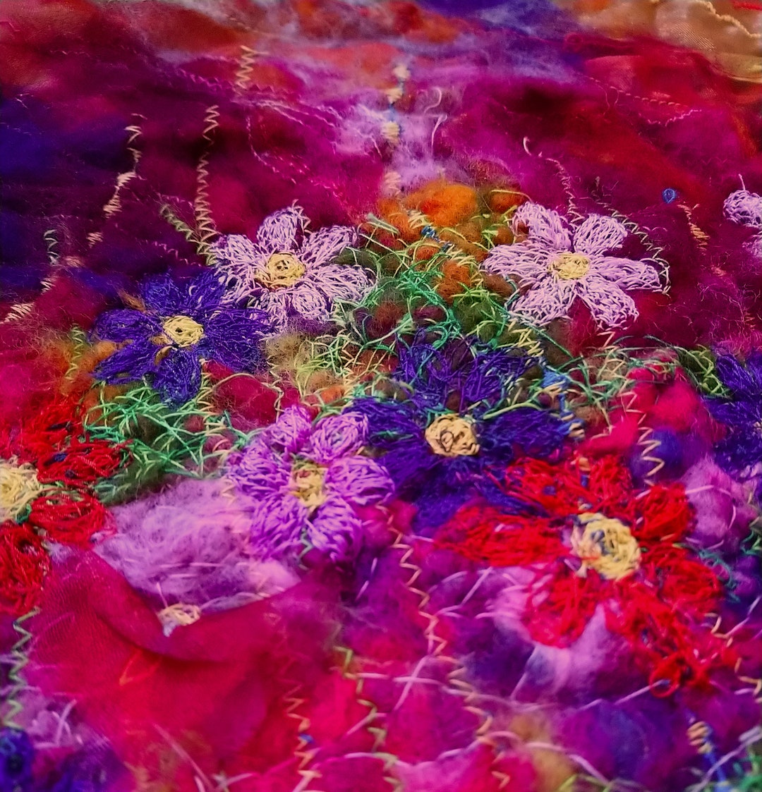 Sunset Meadow - Fabric Art - Ethereal - Abstract - Luxury - Wall Art ...