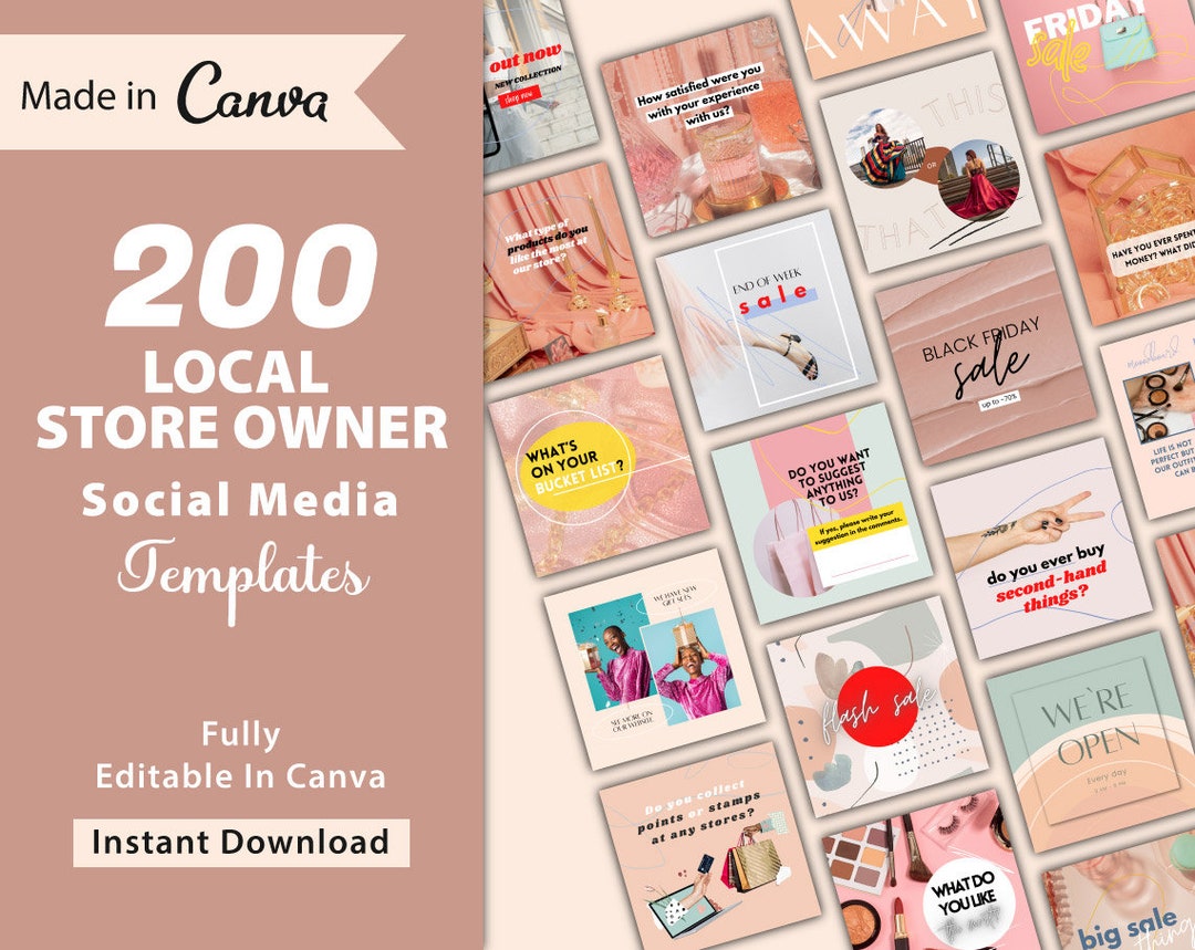 200 Local Store Owner Templates for Social Media, Local Store Owner ...