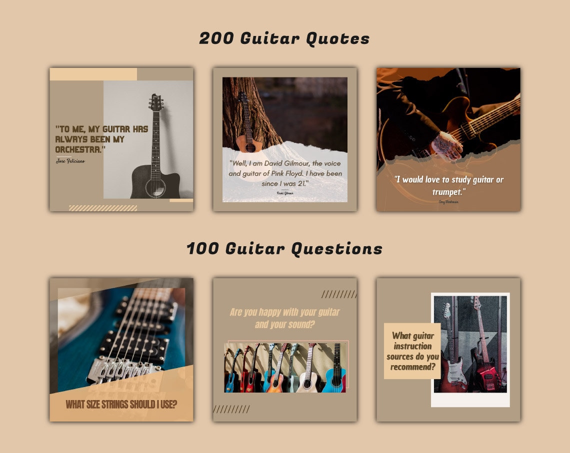 400 Guitar Templates for Social Media, Guitar Social Media Posts ...