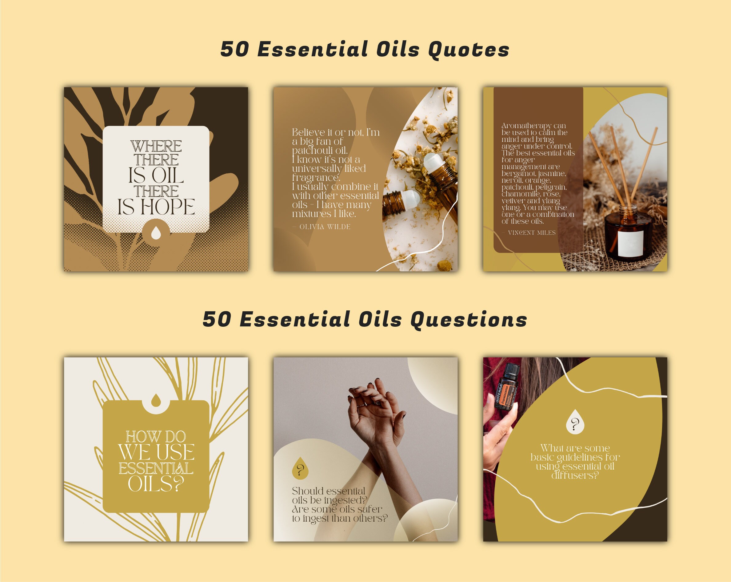 200 Essential Oils Templates for Social Media, Essential Oils Quotes ...