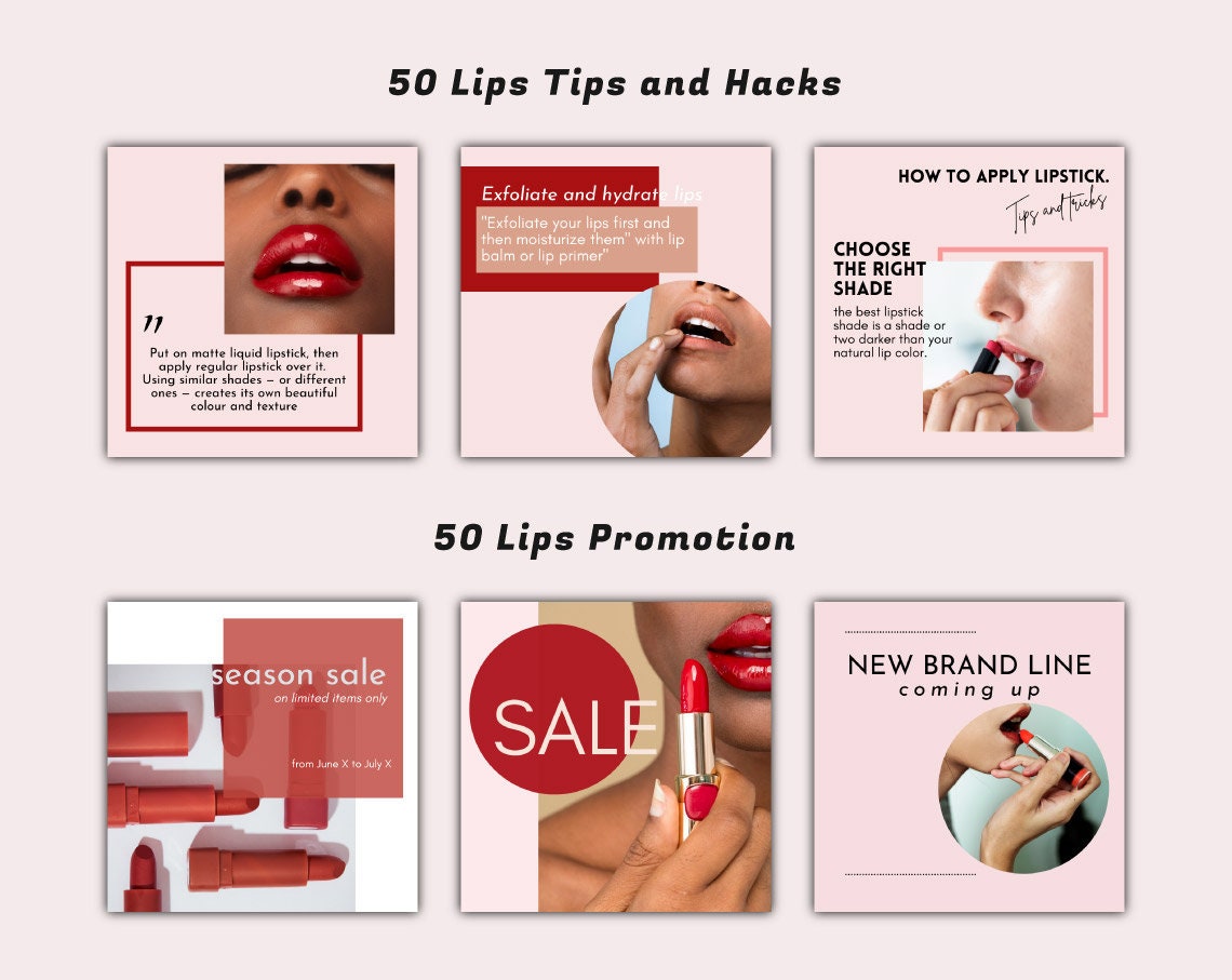 200 Lips Templates for Social Media, Lips Quotes for Social Media, Lips ...