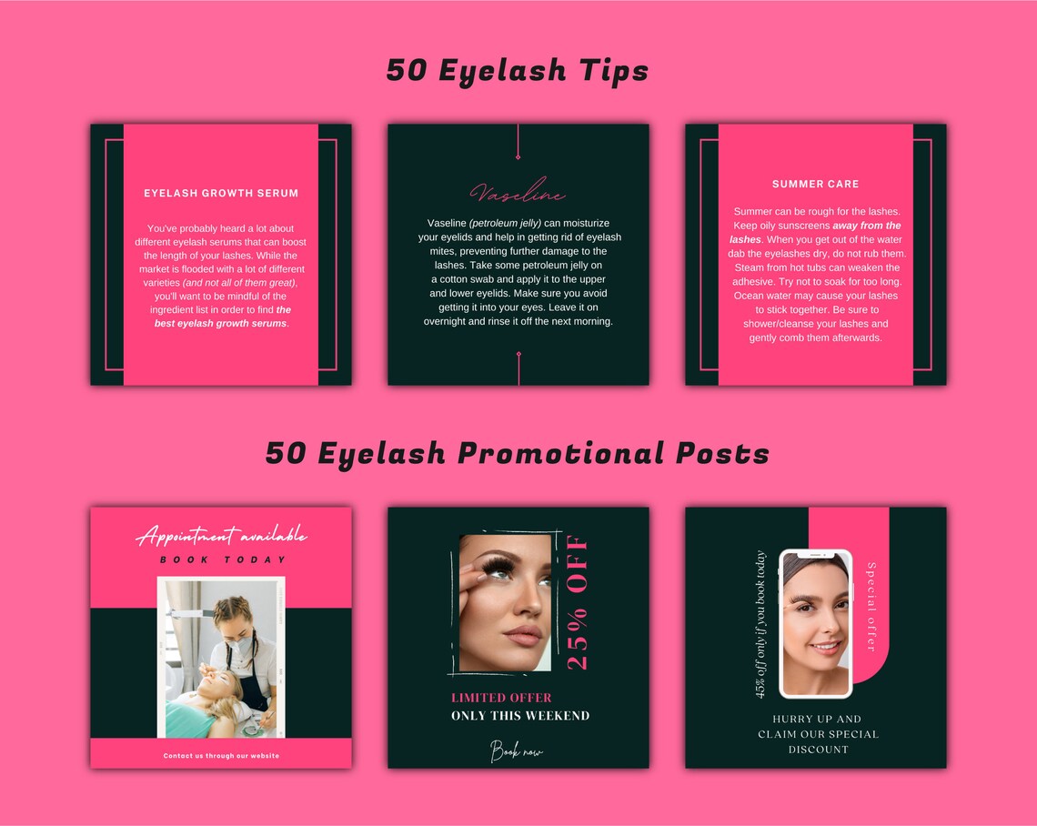 200 Lash Templates for Social Media, Lash Quotes for Social Media ...