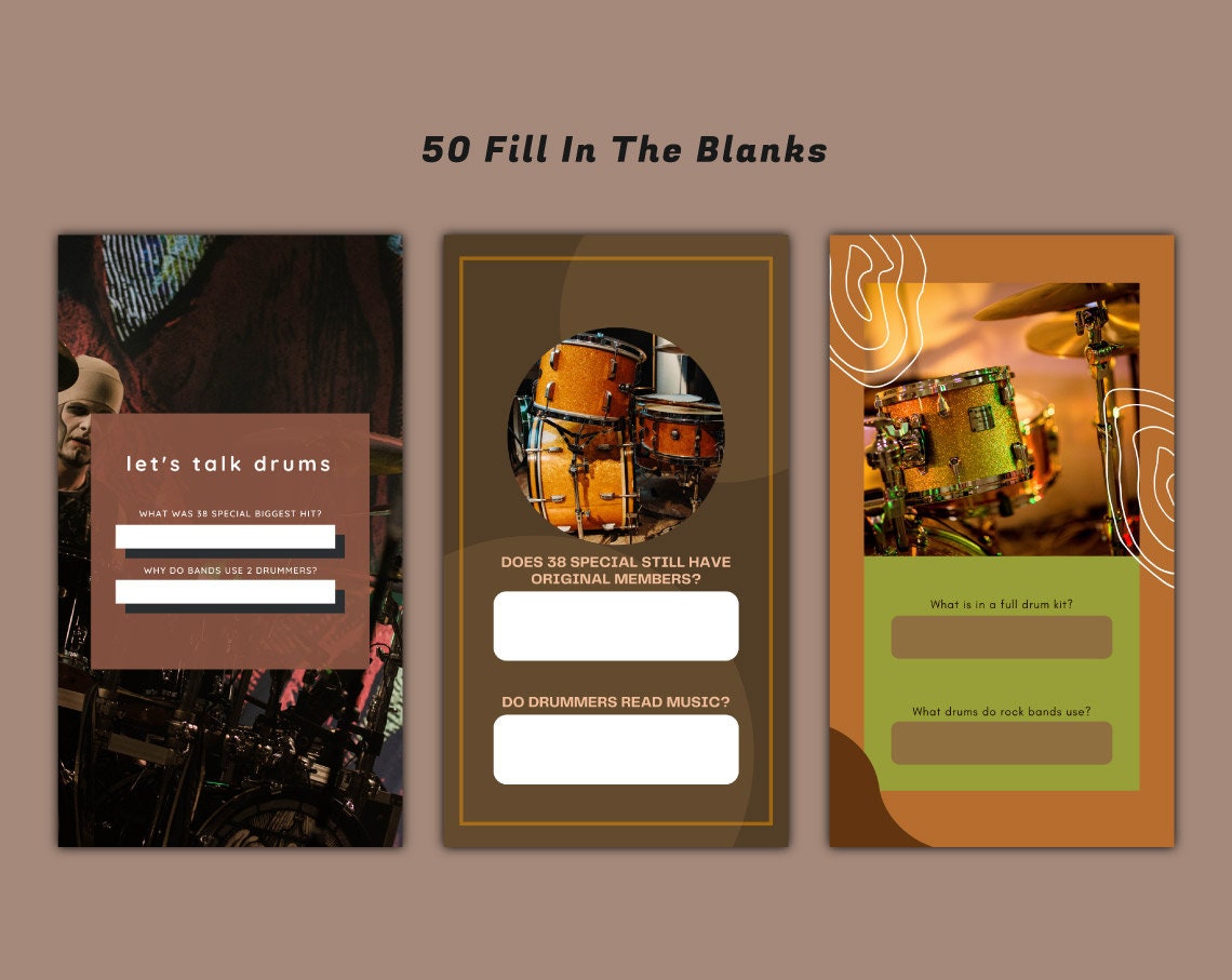 400 Drum Templates for Social Media, Drum Instagram Template, Drum ...