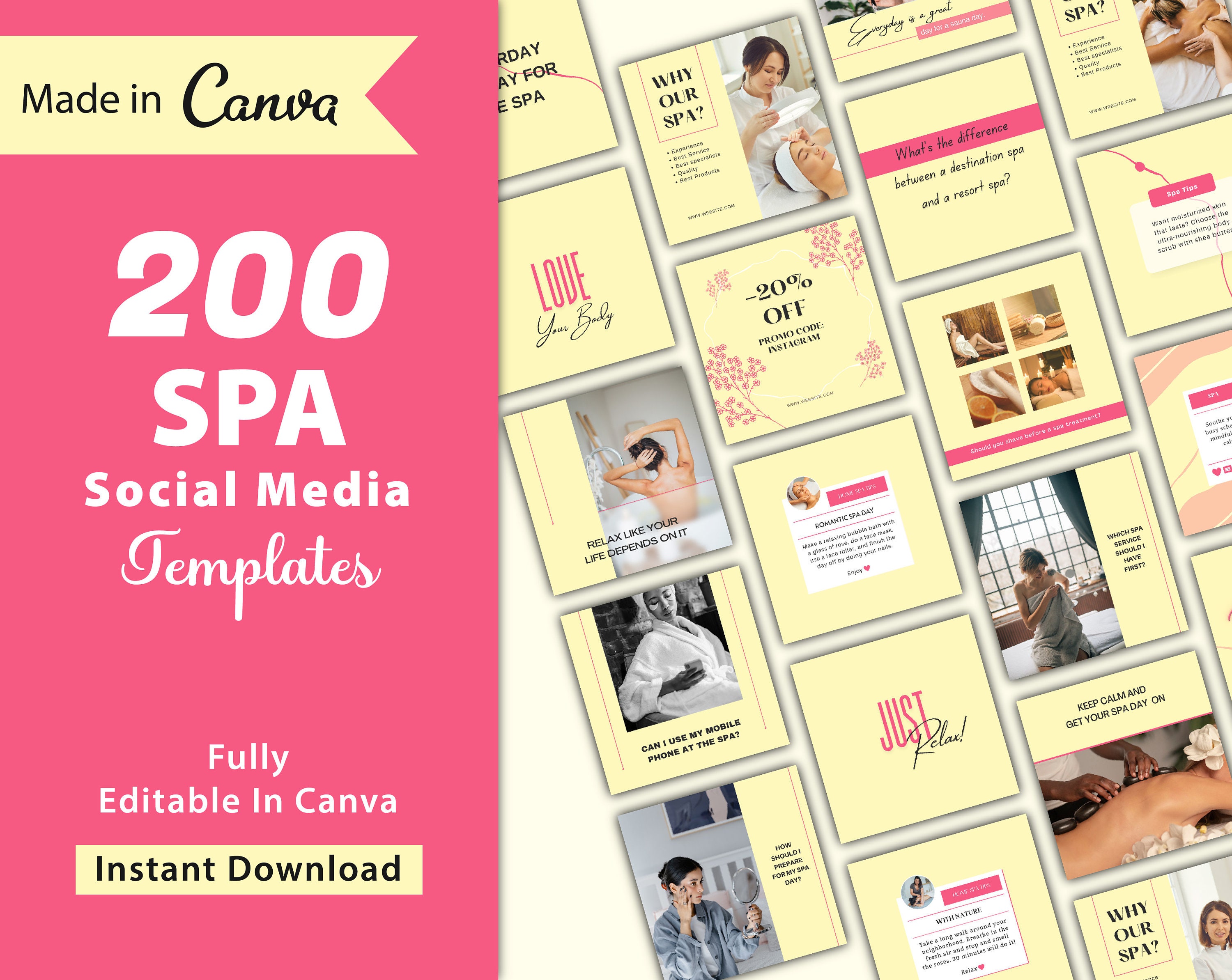 200 Spa Templates for Social Media, Spa Quotes for Social Media, Spa ...