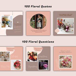 350 Floral Templates for Social Media, Florist Instagram Post Templates ...