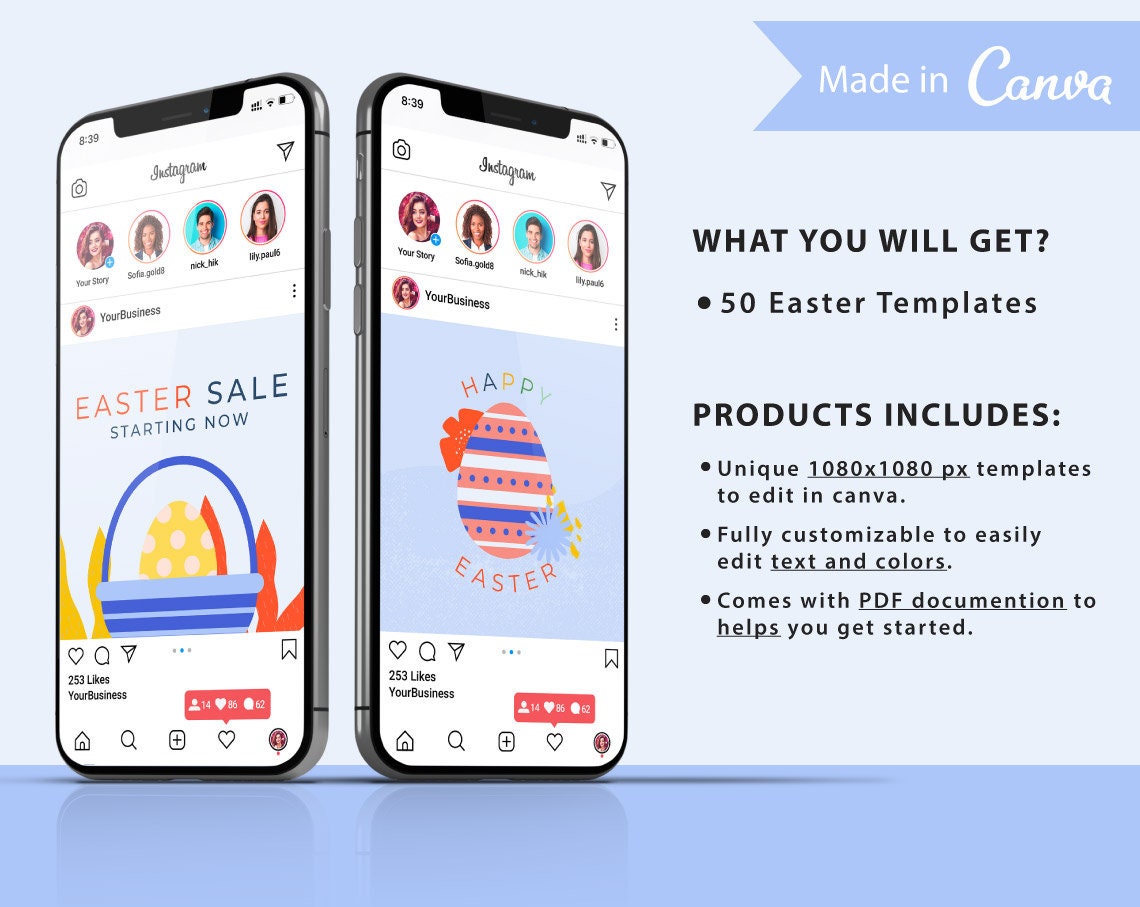 50 Easter Templates for Social Media, Easter Social Media Post, Easter ...