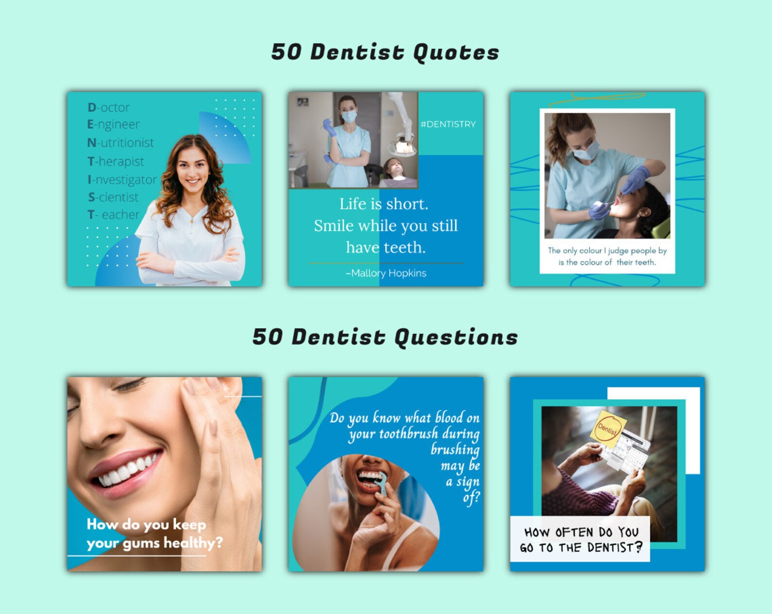 200 Dentist Templates for Social Media, Template for Dental Clinic ...
