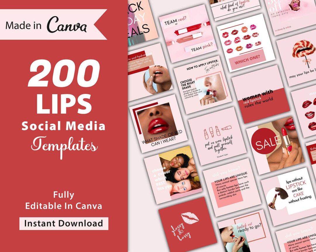 200 Lips Templates for Social Media, Lips Quotes for Social Media, Lips ...