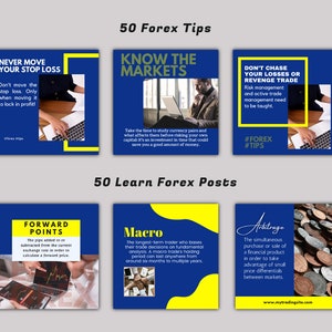 200 Forex Trading Social Media Templates: Canva Editable (digital ...