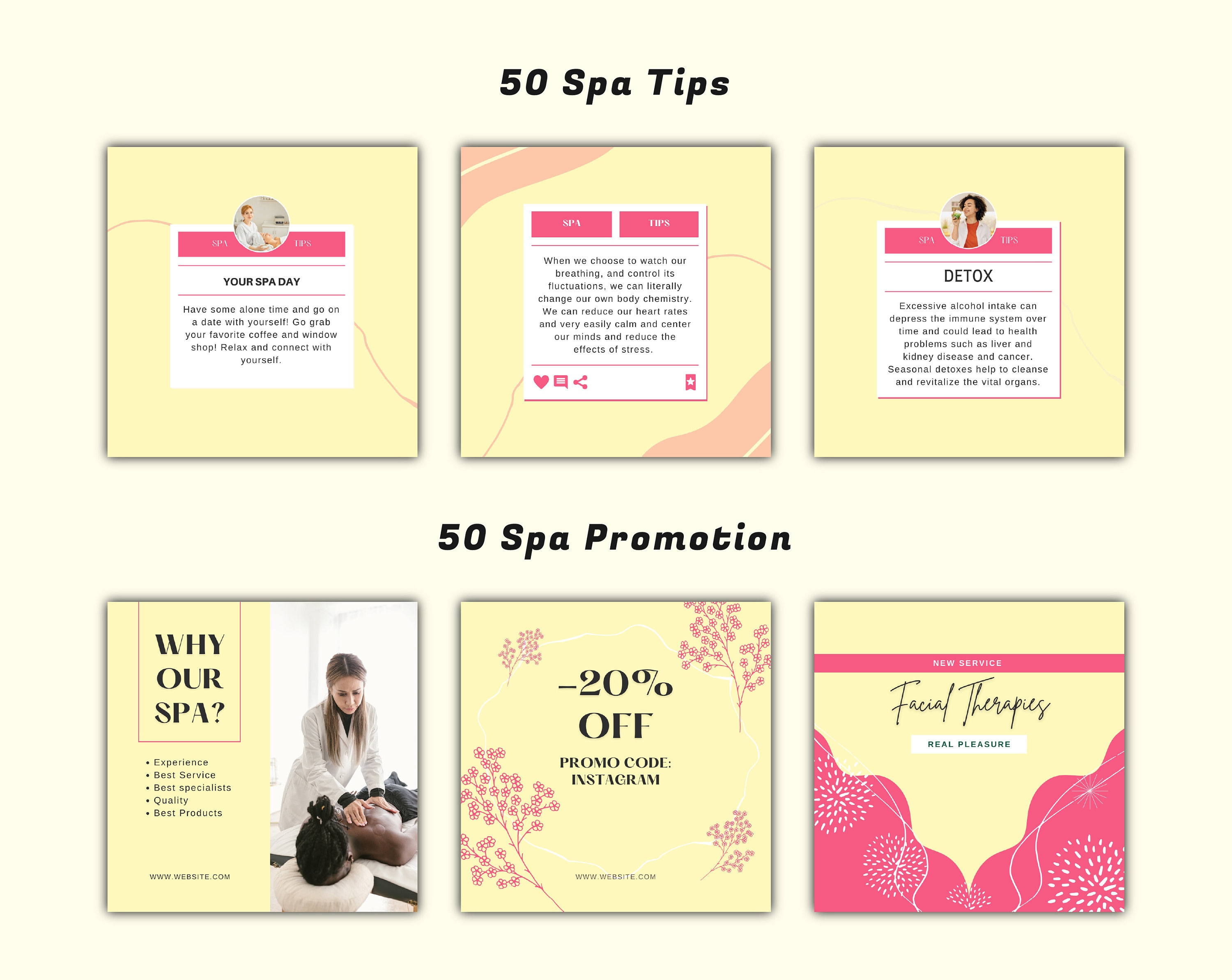 200 Spa Templates for Social Media, Spa Quotes for Social Media, Spa ...