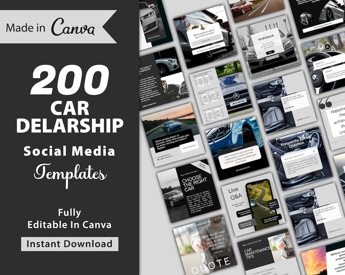 200 Car Dealership Templates for Social Media - Etsy