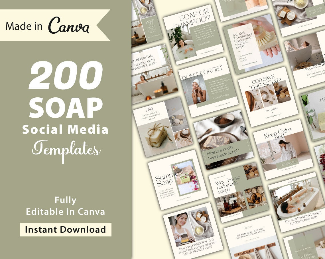 200 Soap Templates for Social Media, Soap Quotes for Social Media, Soap ...