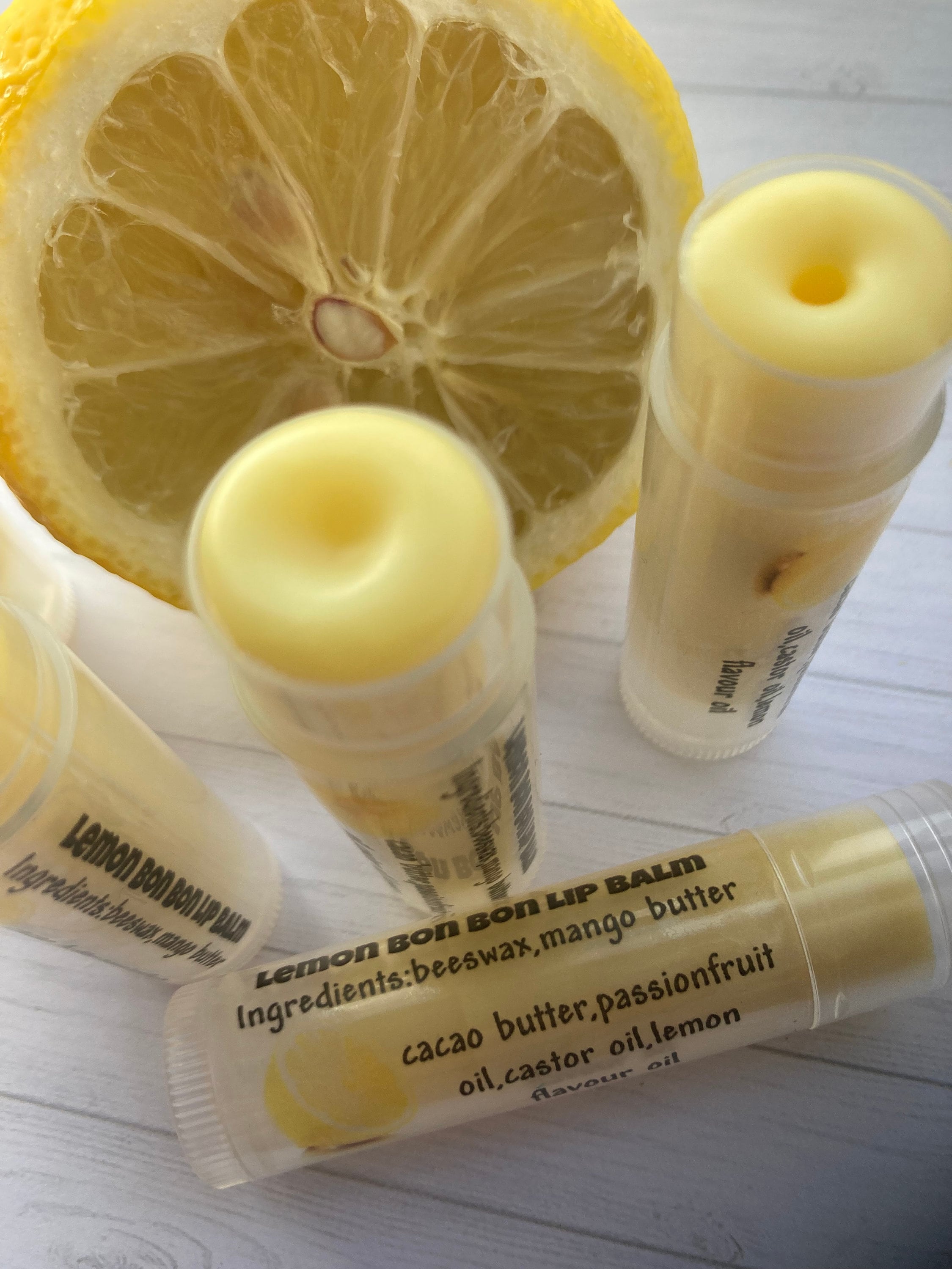 Lemon Bon Bon Lip Balm/ Flavoured Lip Balm/ Handcrafted/ Moisturising ...