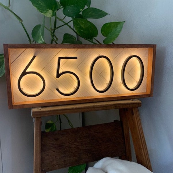Battery Lighted House Numbers - Etsy