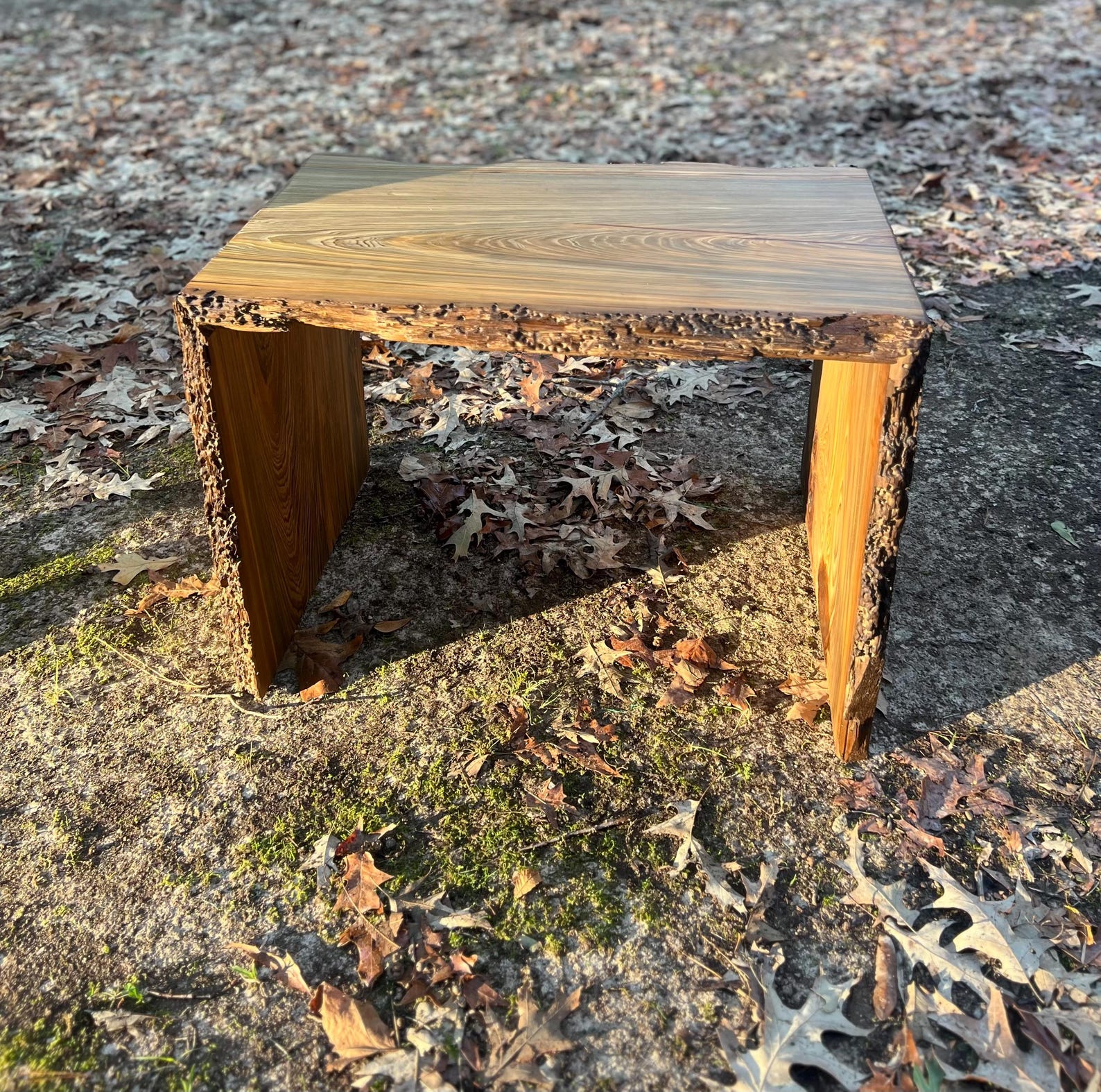 Sinker Cypress Waterfall Ottoman Table - Etsy