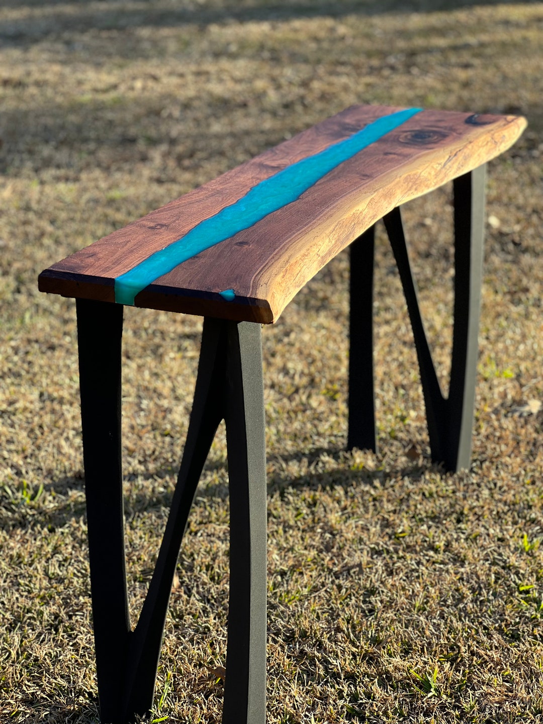 Walnut River Console Table - Etsy