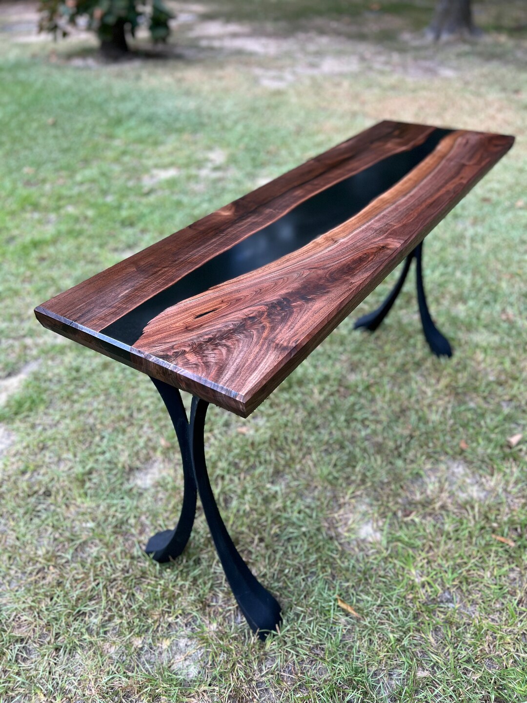 Absolute Jaw Dropping Black Walnut Console Table! - Etsy