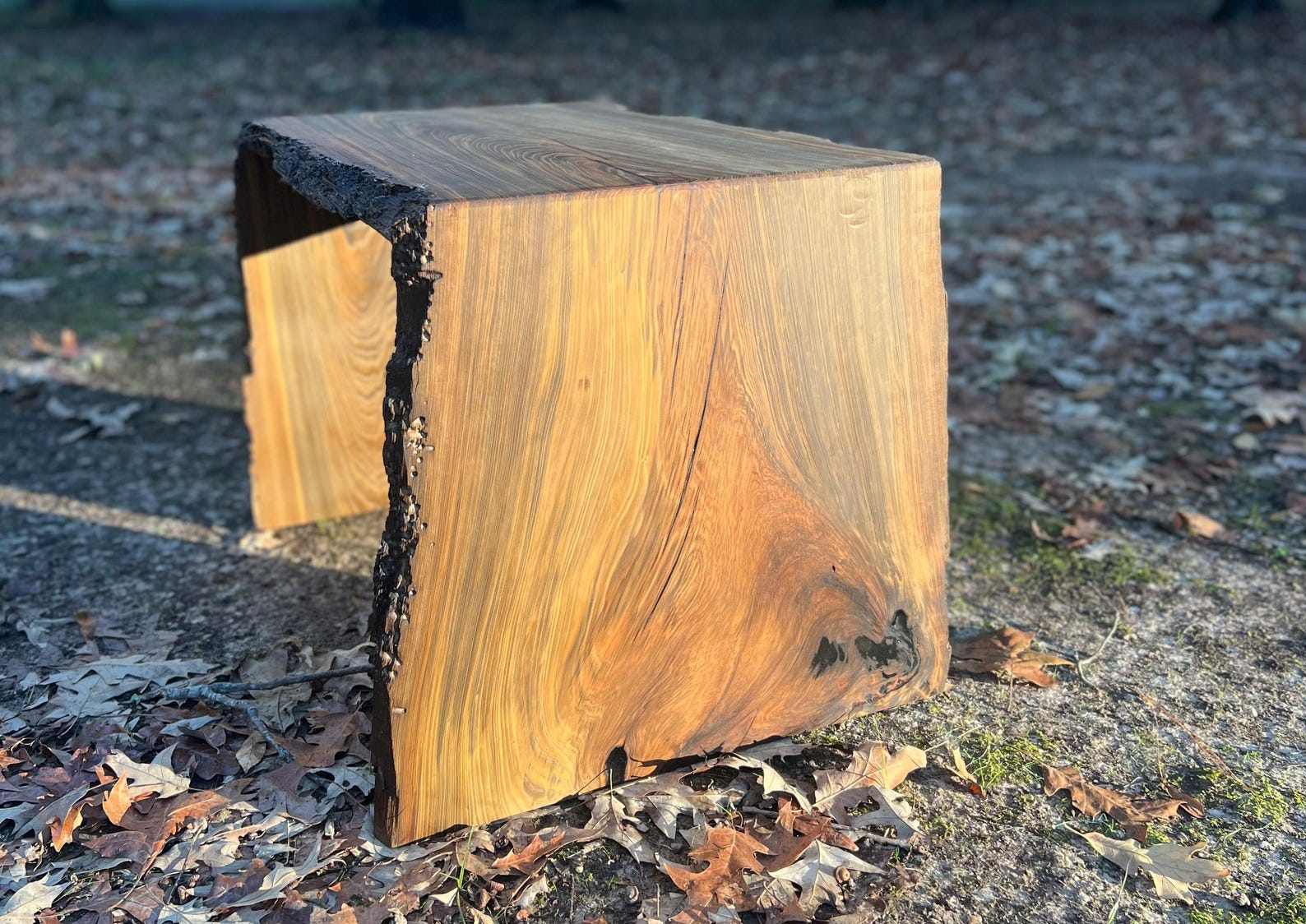 Sinker Cypress Waterfall Ottoman Table - Etsy