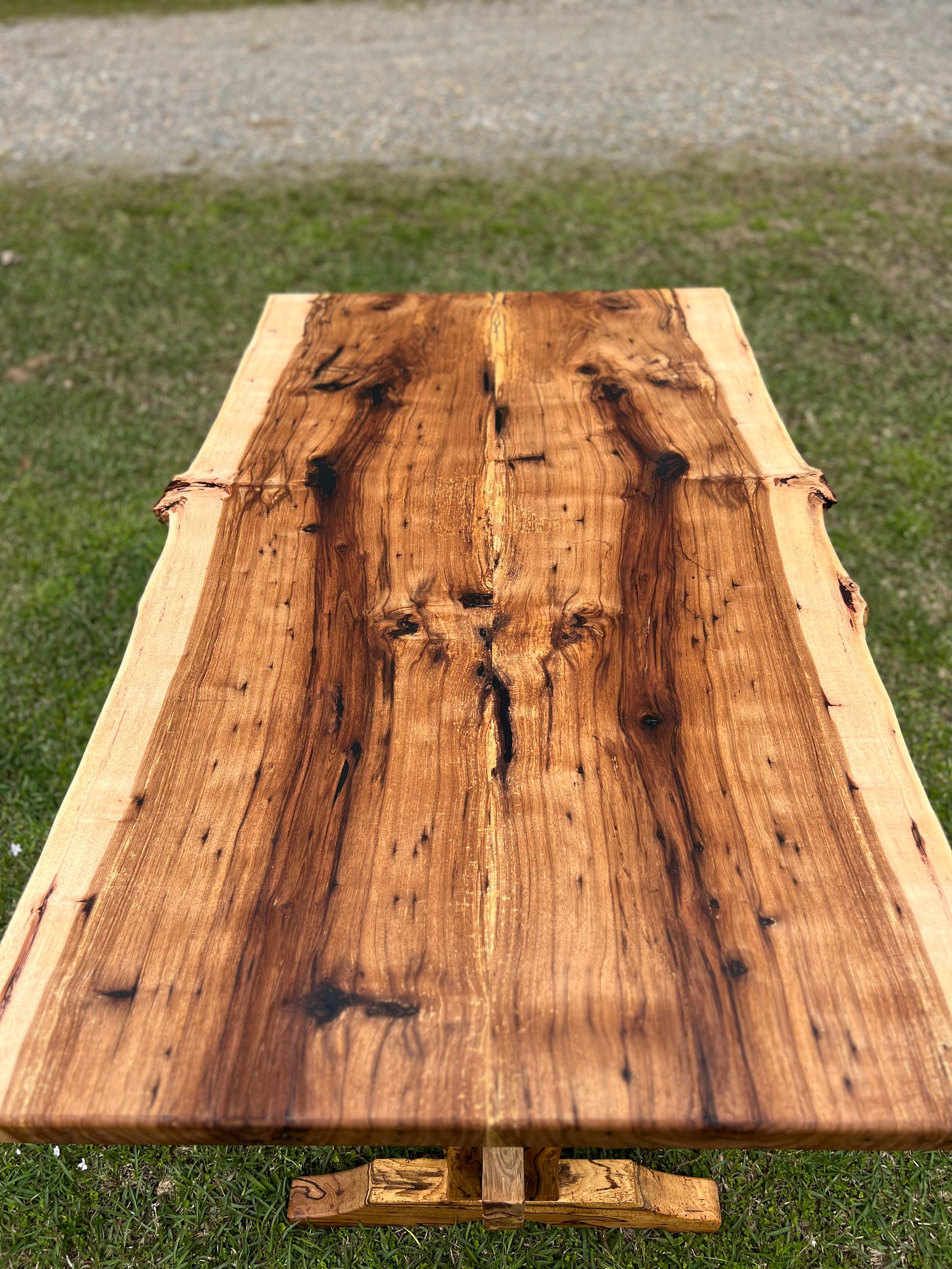 Bookmatched Spaulted Hickory Dinning Table! - Etsy