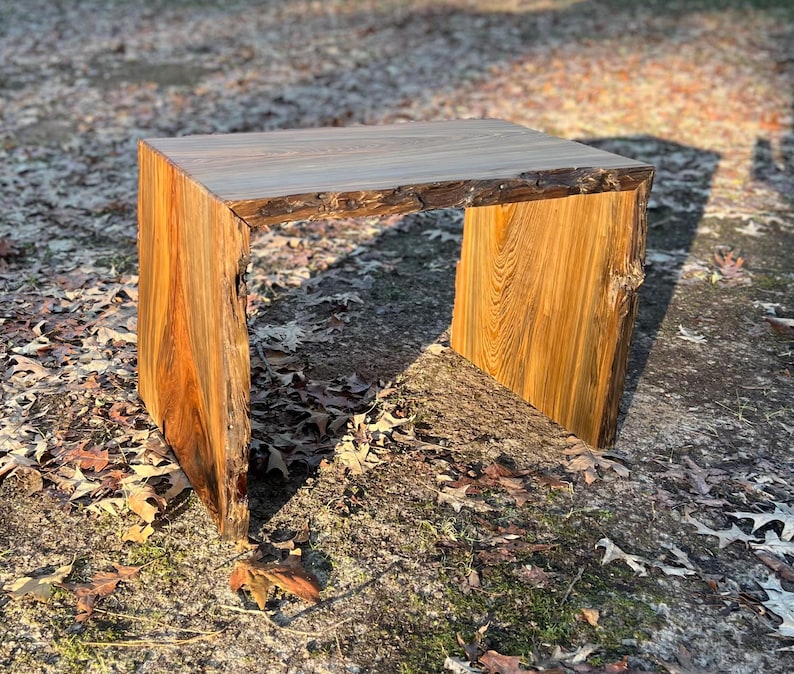 Sinker Cypress Waterfall Ottoman Table - Etsy
