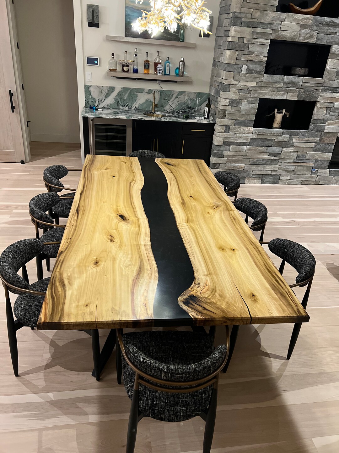 SPECTACULAR!! 8ft Tulip Poplar River Table! - Etsy