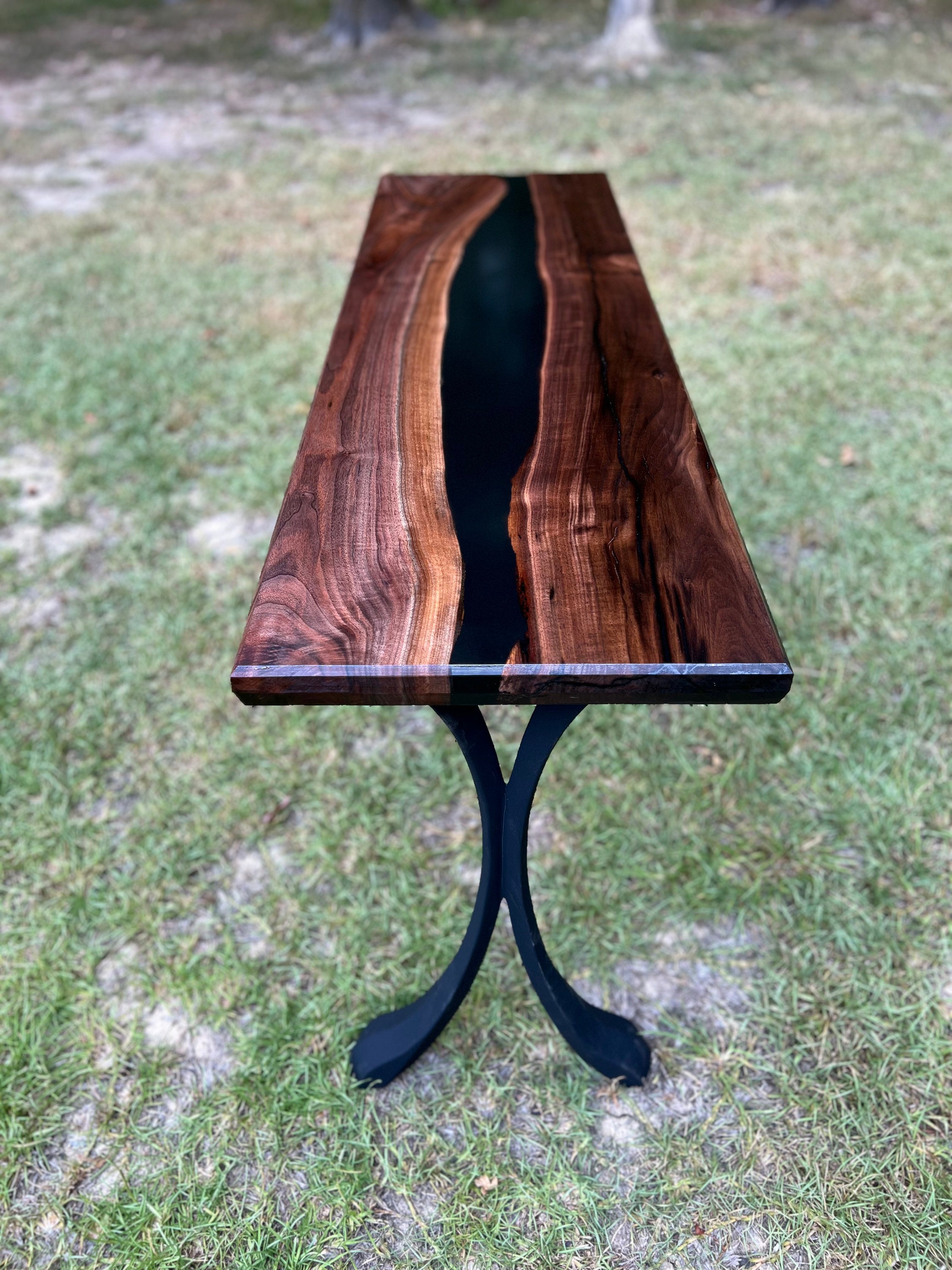 Absolute Jaw Dropping Black Walnut Console Table! - Etsy