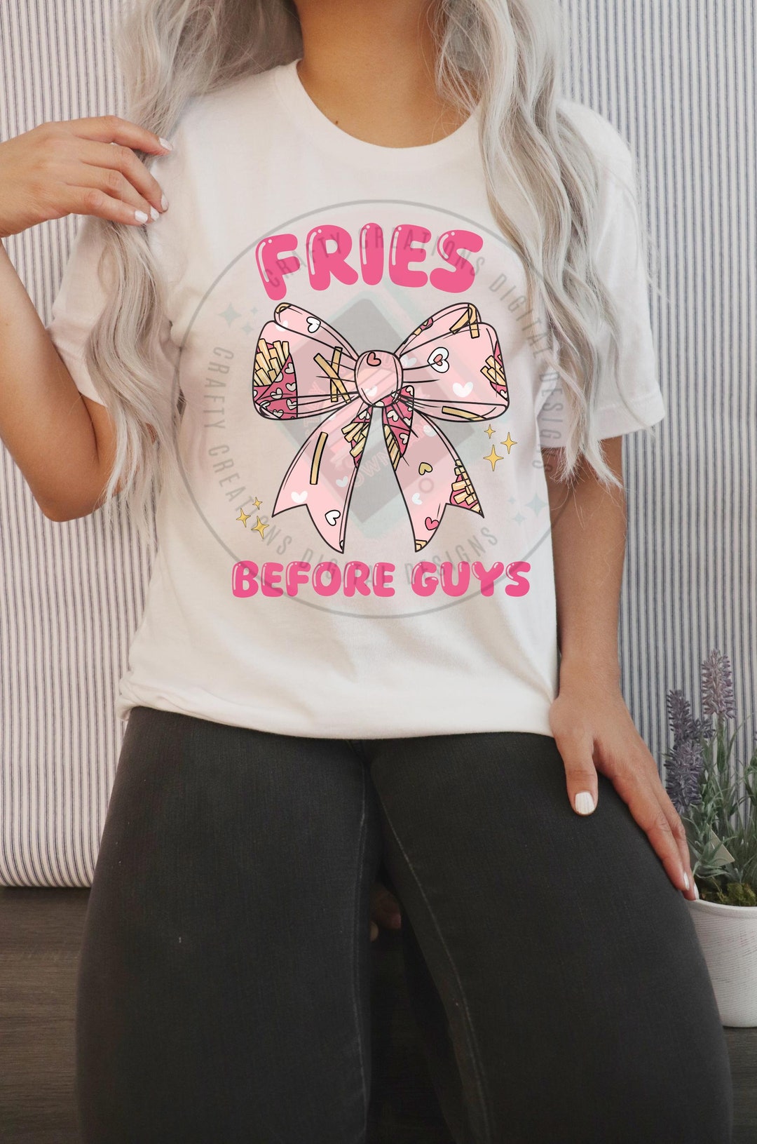 Coquette Valentines Bow Png, Sublimation, Fries Before Guys Design ...