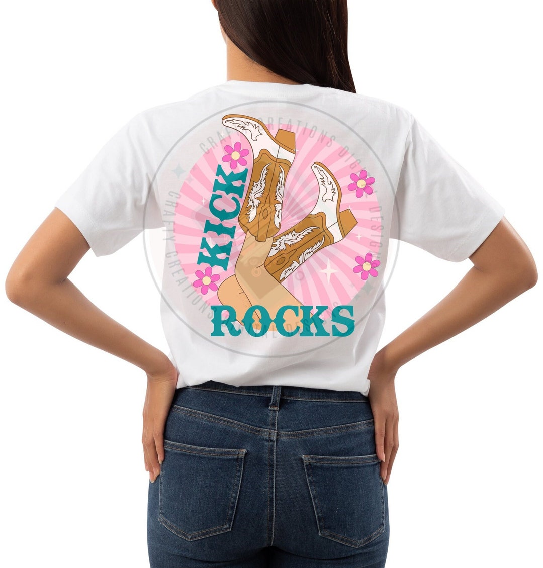 Kick Rocks PNG, Punchy Sublimation, Western PNG, Cowboy Boots Design ...