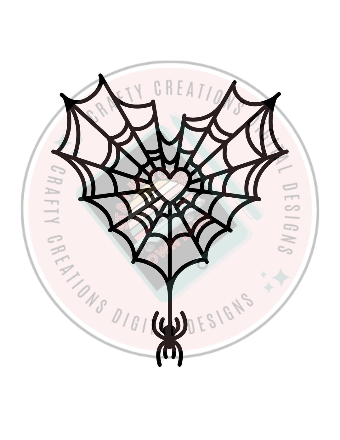 Spiderweb Vinyl Decal, Emo Decal, Car Decal, Goth Decal, Heart Cobweb ...