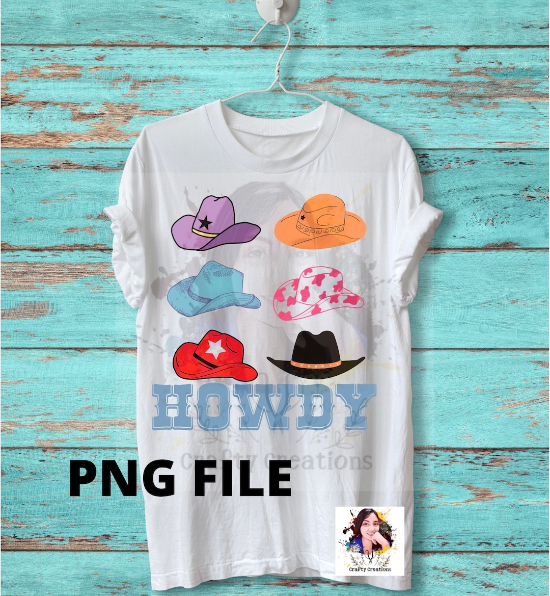 Howdy Hat Png Sublimation Design Download, Cowgirl Cowboy Hats Png ...