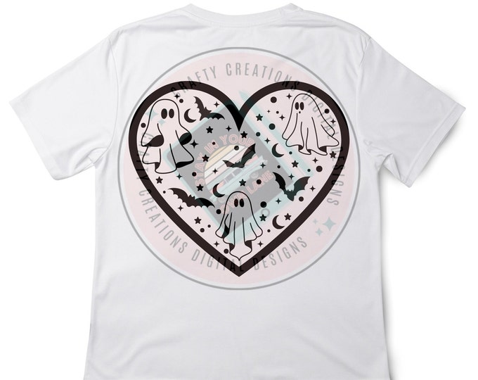 Ghost Heart Svg Png, Love Halloween Svg Png, File for Cricut, Creepy ...