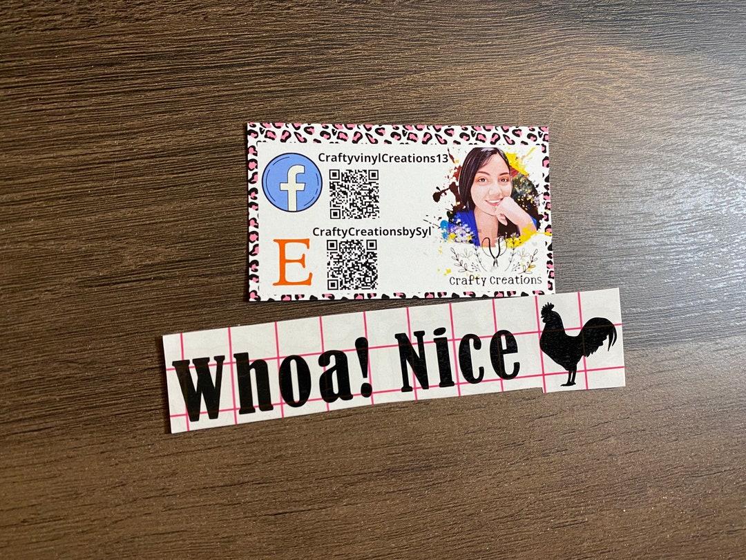 Whoa! Nice (cock) Sticker Vinyl Decal, Funny Rooster Decal, Funny ...