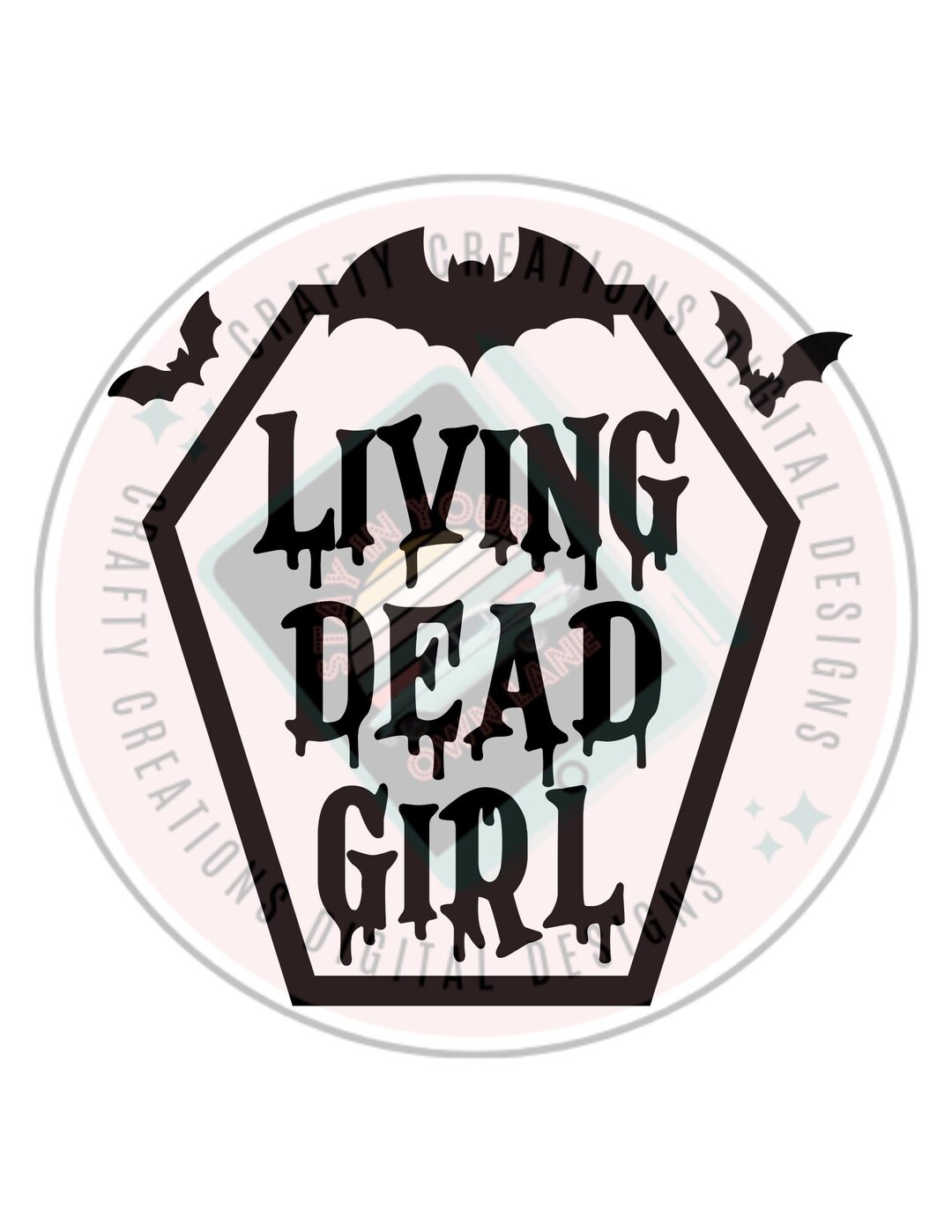 Living Dead Girl Decal, Gothic Spooky Vinyl Decal - Etsy
