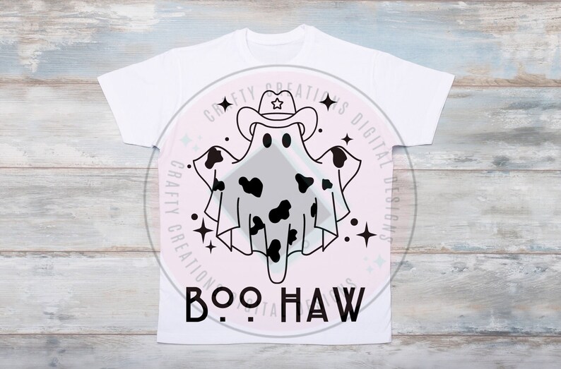 Boo Haw Svg Western Cowboy Ghost Png Wild West Halloween - Etsy