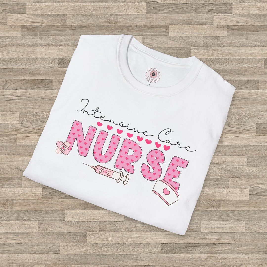 ICU Nurse Valentines Day T-shirt, Intensive Care Unit Nurse, Doodle ...