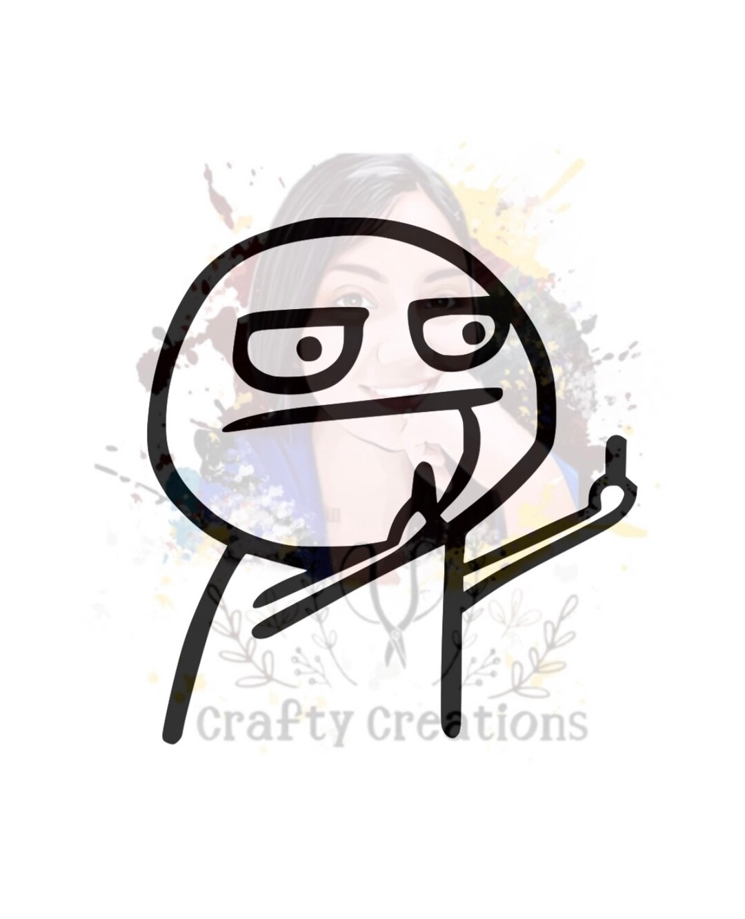 Stickman Middle Finger Vinyl Decal, Double Middle Finger Decal, F U ...