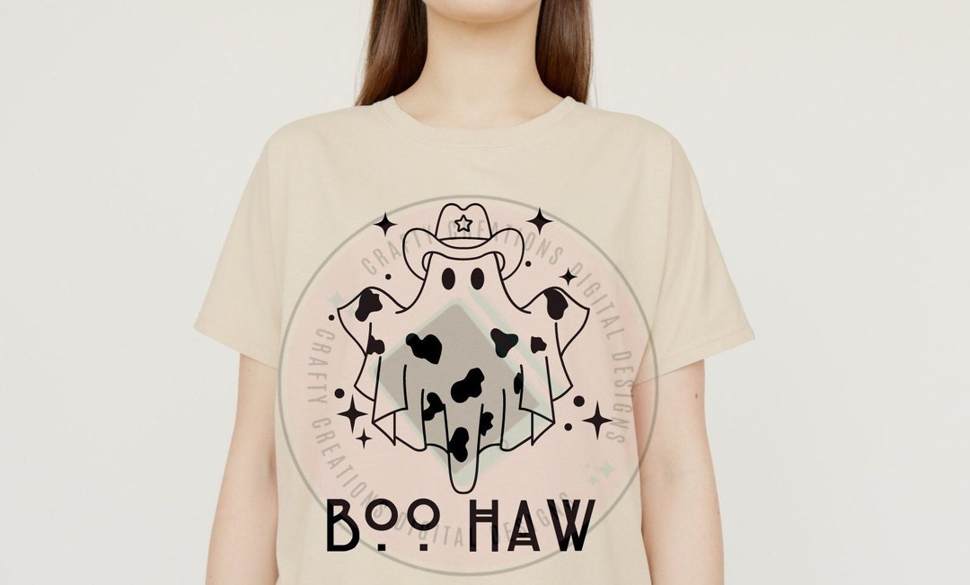 Boo Haw Svg, Western Cowboy Ghost Png, Wild West Halloween Svg, Hat ...
